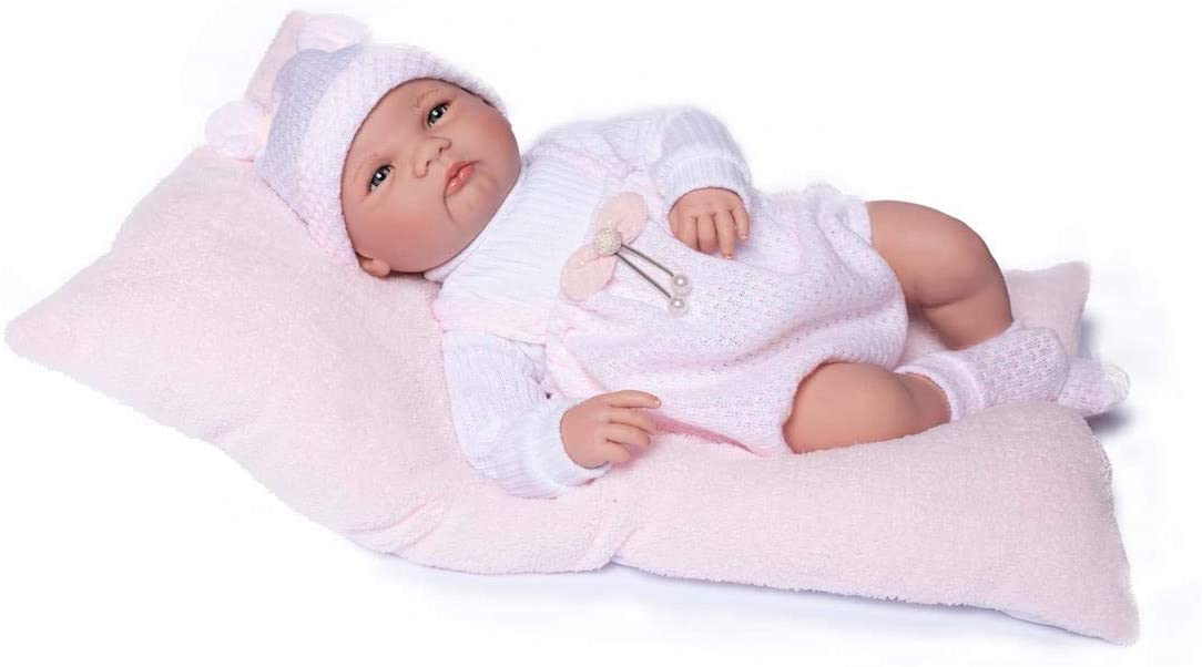 Muñecas Guca - Doll Reborn Elsa 46 cm med rosa rompers och mössa ...