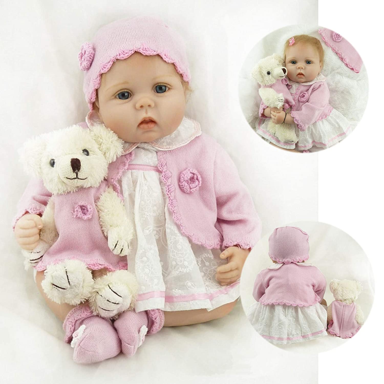 ZIYIUI Reborn Docka 22 Tum 55 Cm Realistisk Mjuk Silikon Vinyl Baby ...