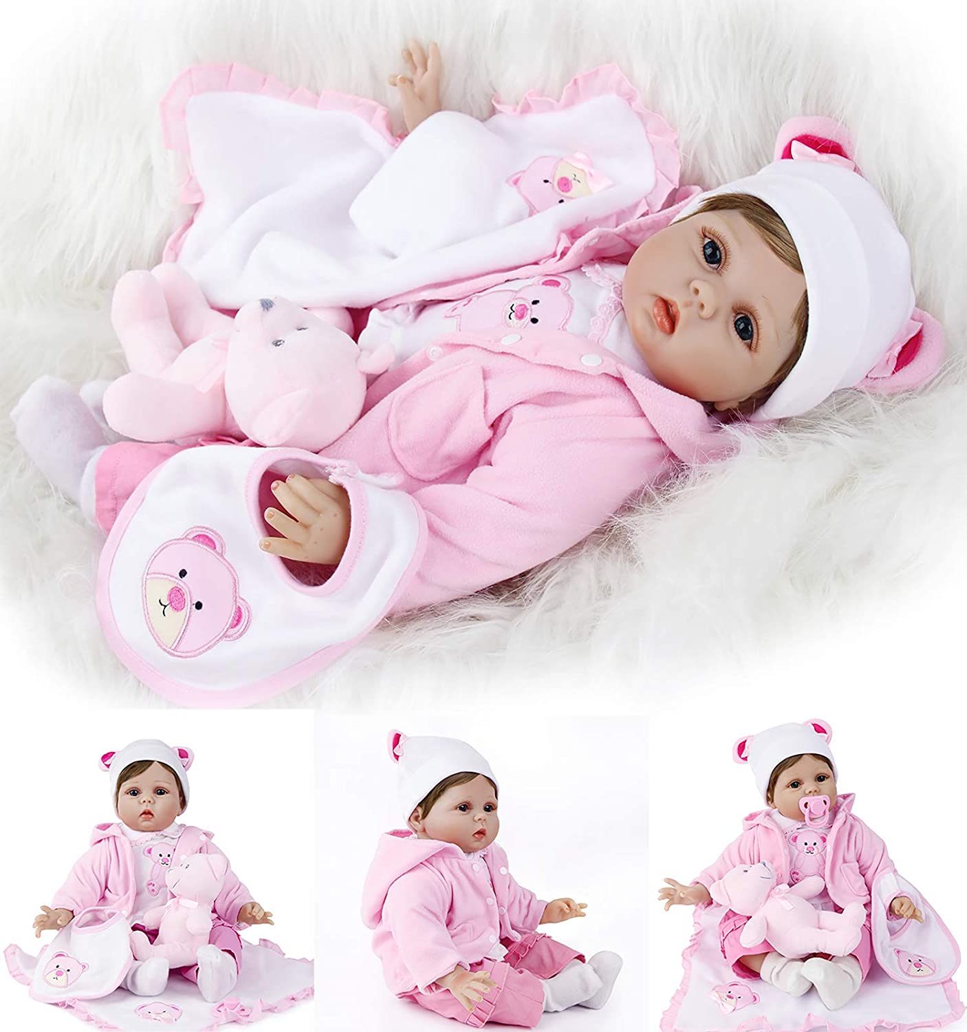 22 tum 55 cm Baby Soft Body Reborn Docka Flicka Realistisk RealTouch ...
