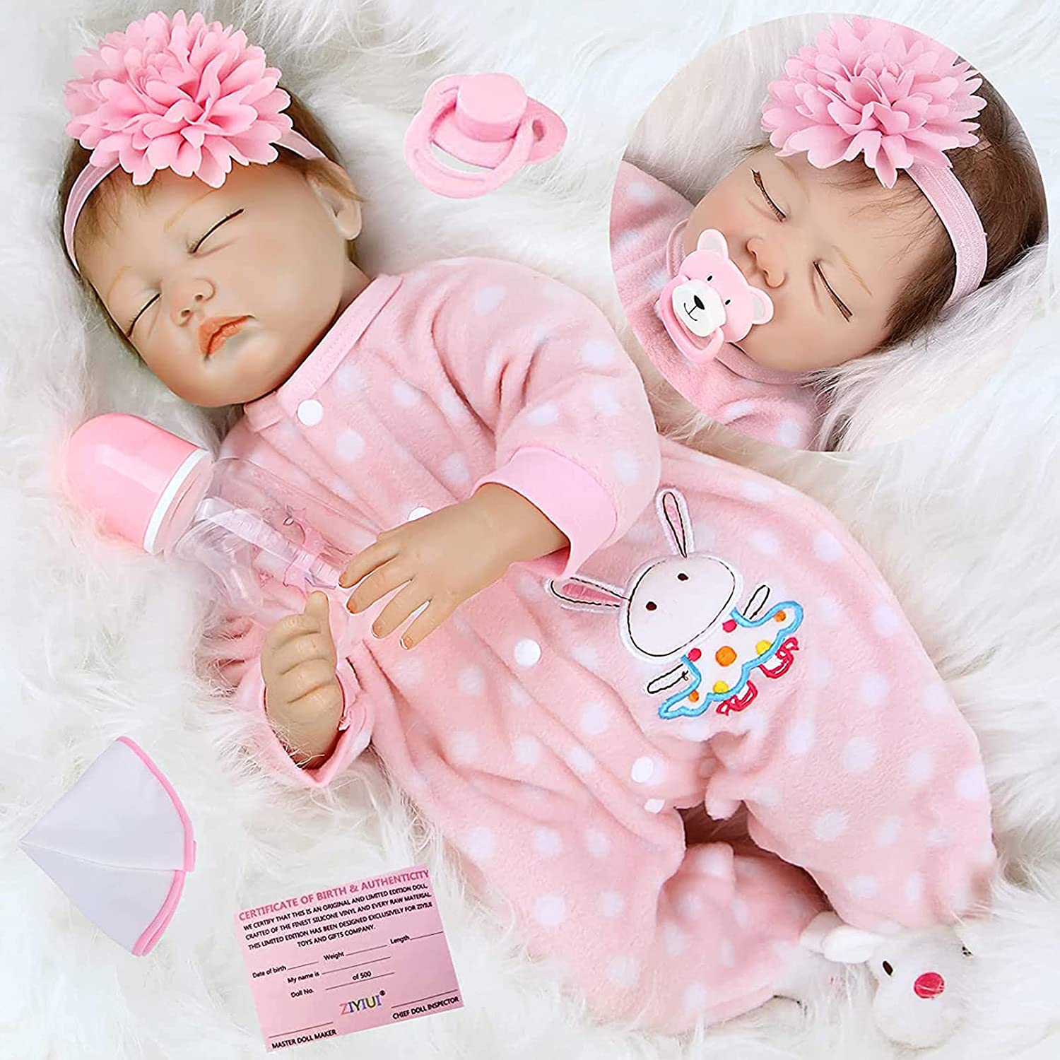 Ziyiui återfödd baby docka 55cm 22inch återfödd baby flicka återfödd ...